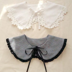 Two Designs of Oversized Collar, Fake Big Vintage Collar Sewing Pattern ...