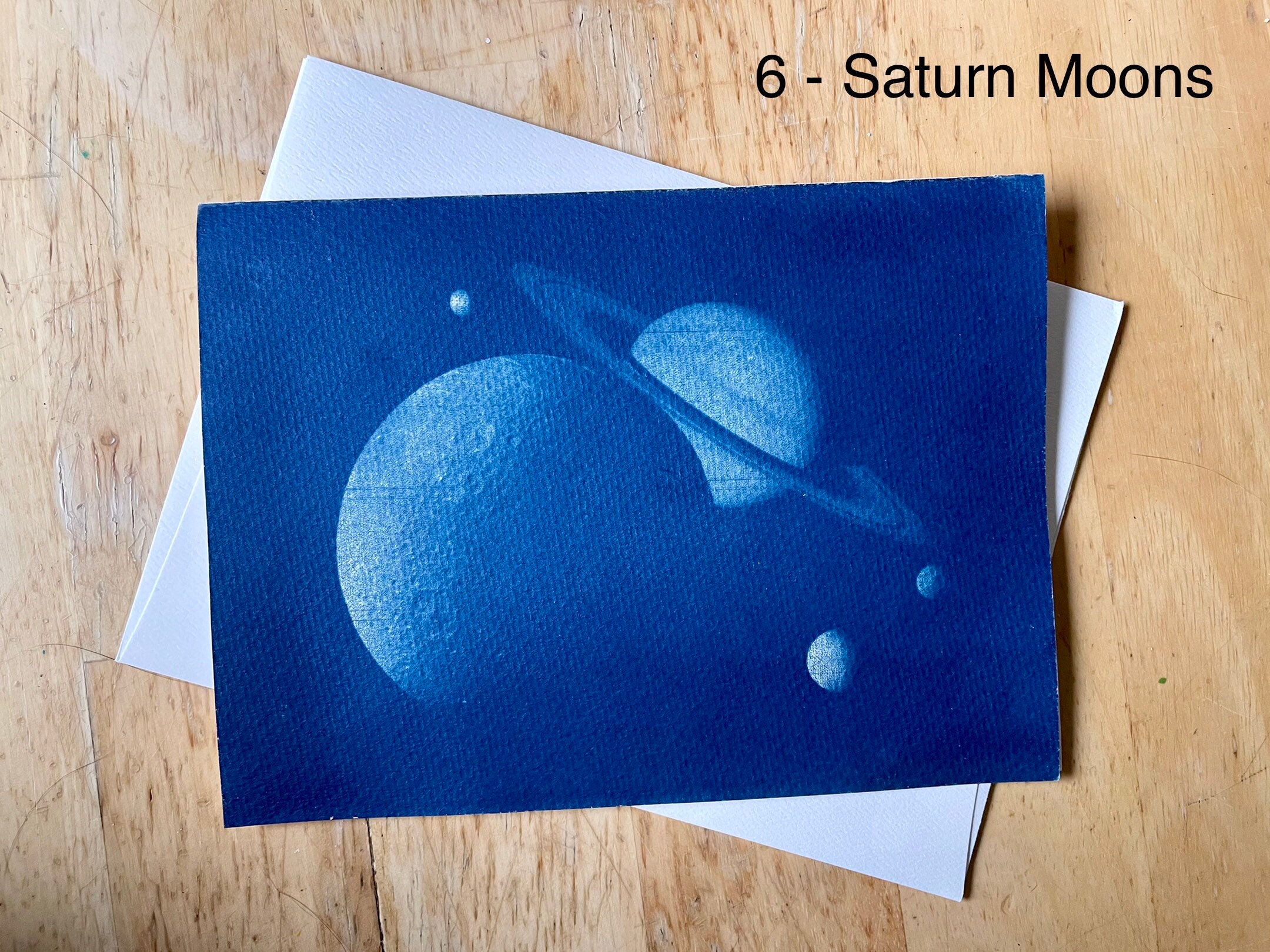 Cyanotype Celestial Greeting Cards Space Print Astronomy | Etsy