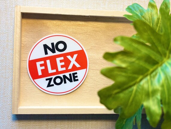 Yellow No Flex Zone Sign