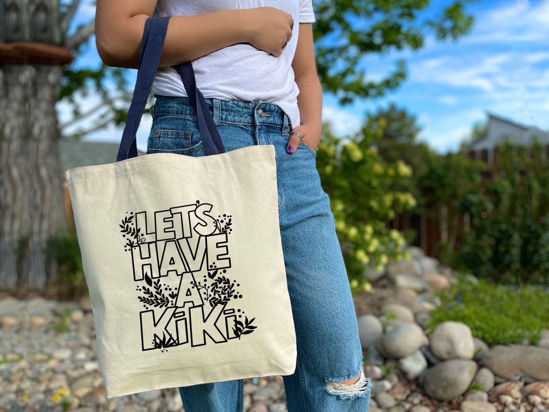 Let's Have A Kiki Canvas Tote Bag Slang Heavy Canvas - Etsy