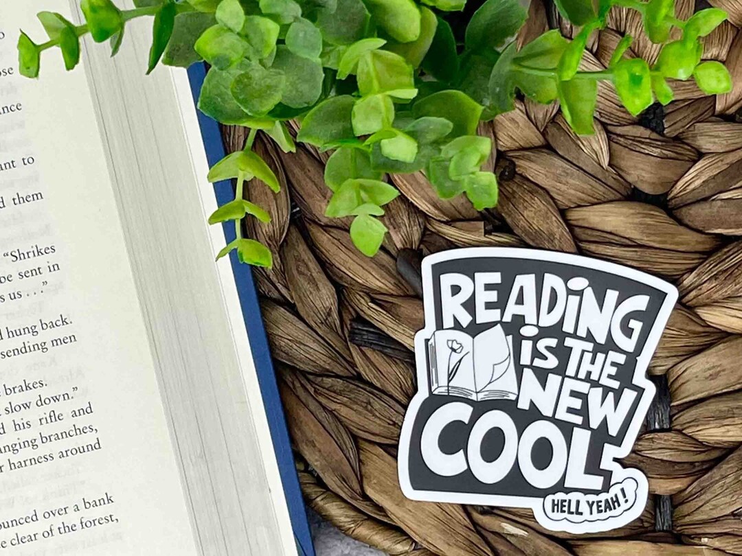 Reading is the New Cool Sticker, Book Lovers, Book Reader, Gift for ...