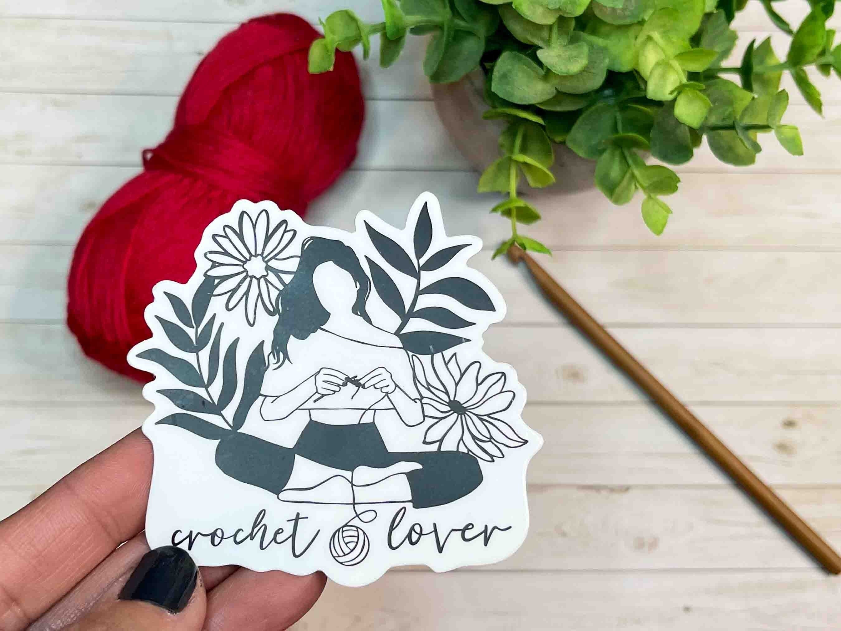 Crochet Sticker, Crochet Lover, Crochet Vinyl Sticker, Crocheter ...