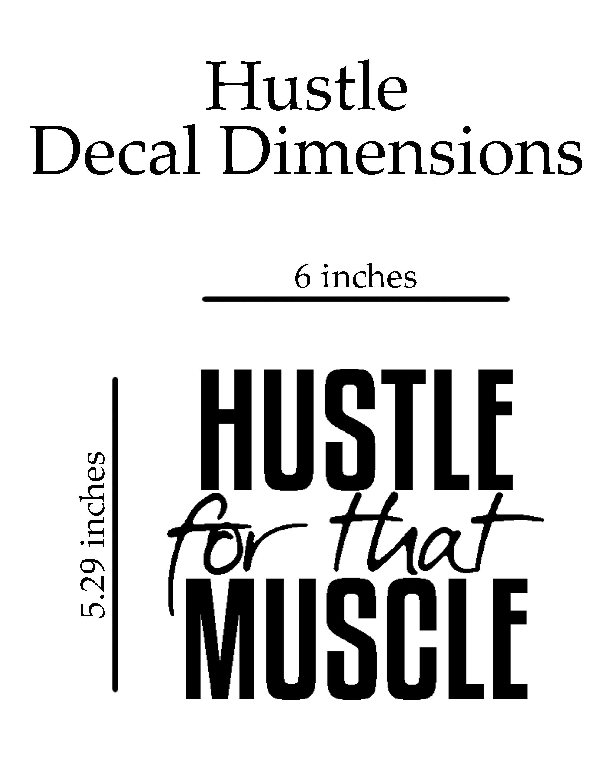 Hustle for That Muscle Vinyl Decal / Weightlifting / Strong - Etsy
