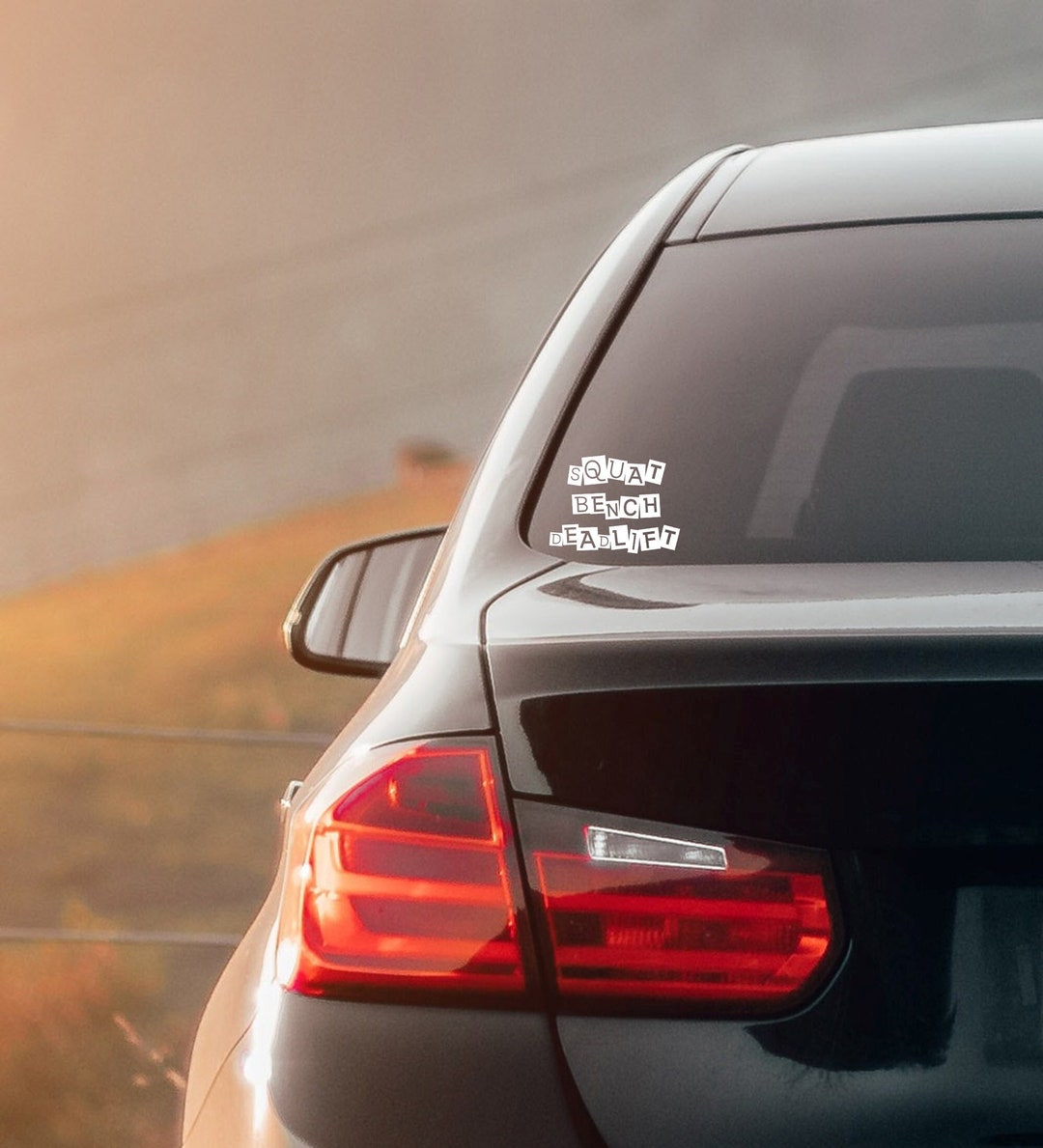 Squat Bench Deadlift Car Decal / Powerlifting Window Sticker / Gym ...