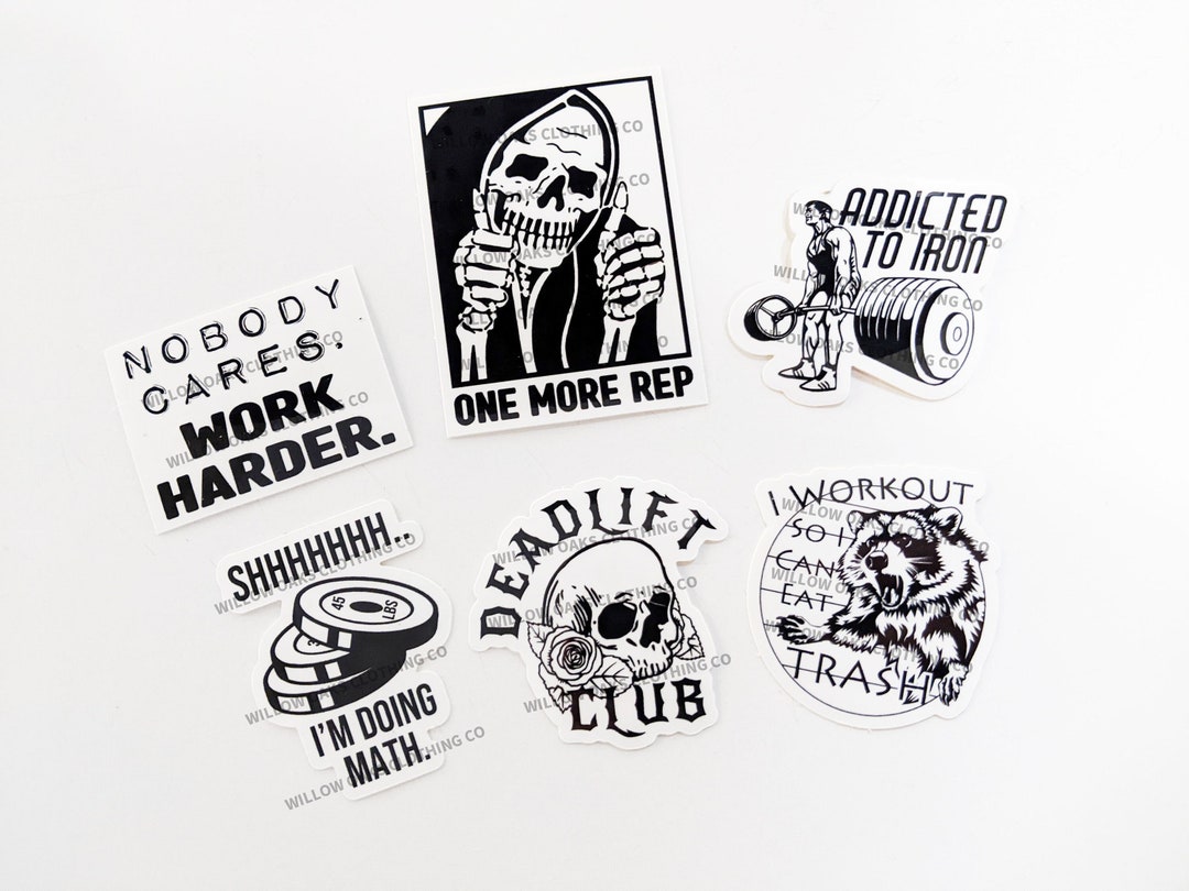 Fitness Sticker Pack / Protein Shaker Bottle Stickers / Weightlifter ...