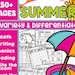 Kindergarten Summer Review Worksheets Packet Practice Worksheet Pages ...