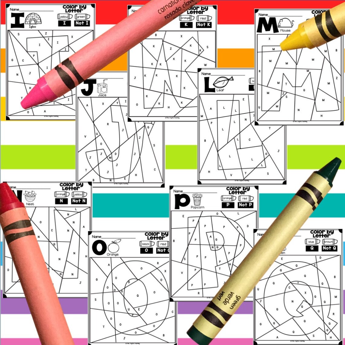 Color by Alphabet Coloring Pages Sheets - Etsy