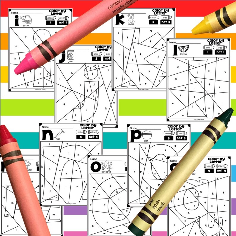 Color by Alphabet Coloring Pages Sheets - Etsy