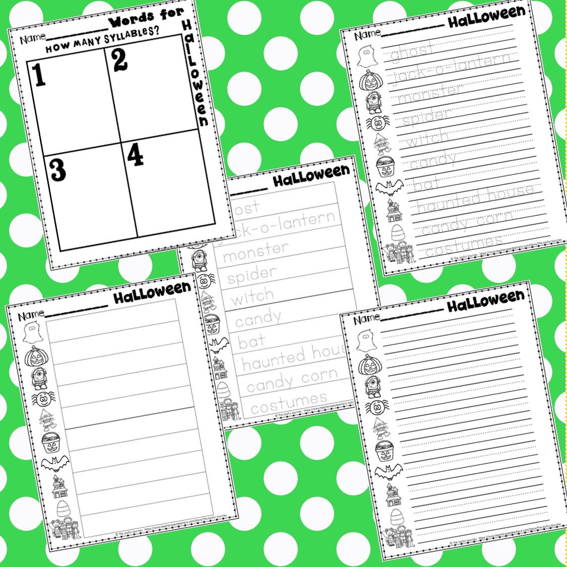 Homeschool Printables Halloween Kindergarten - Etsy