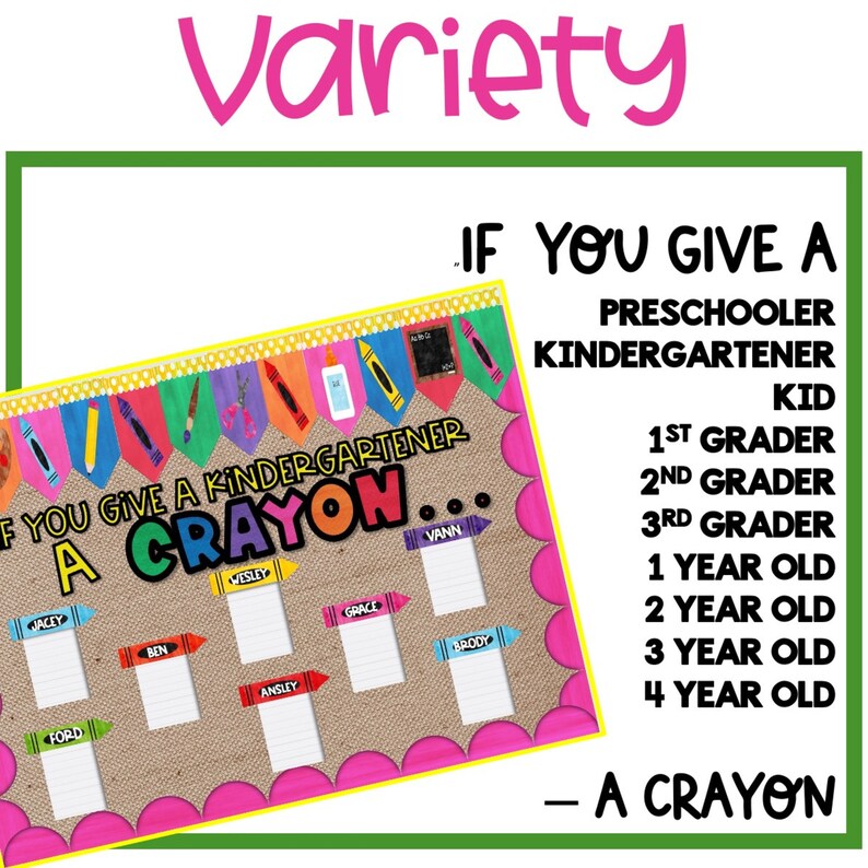 Back to School Bulletin Board Idea Kindergarten Preschool Homeschool ...