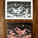 Starry Mountains Block Print - Etsy