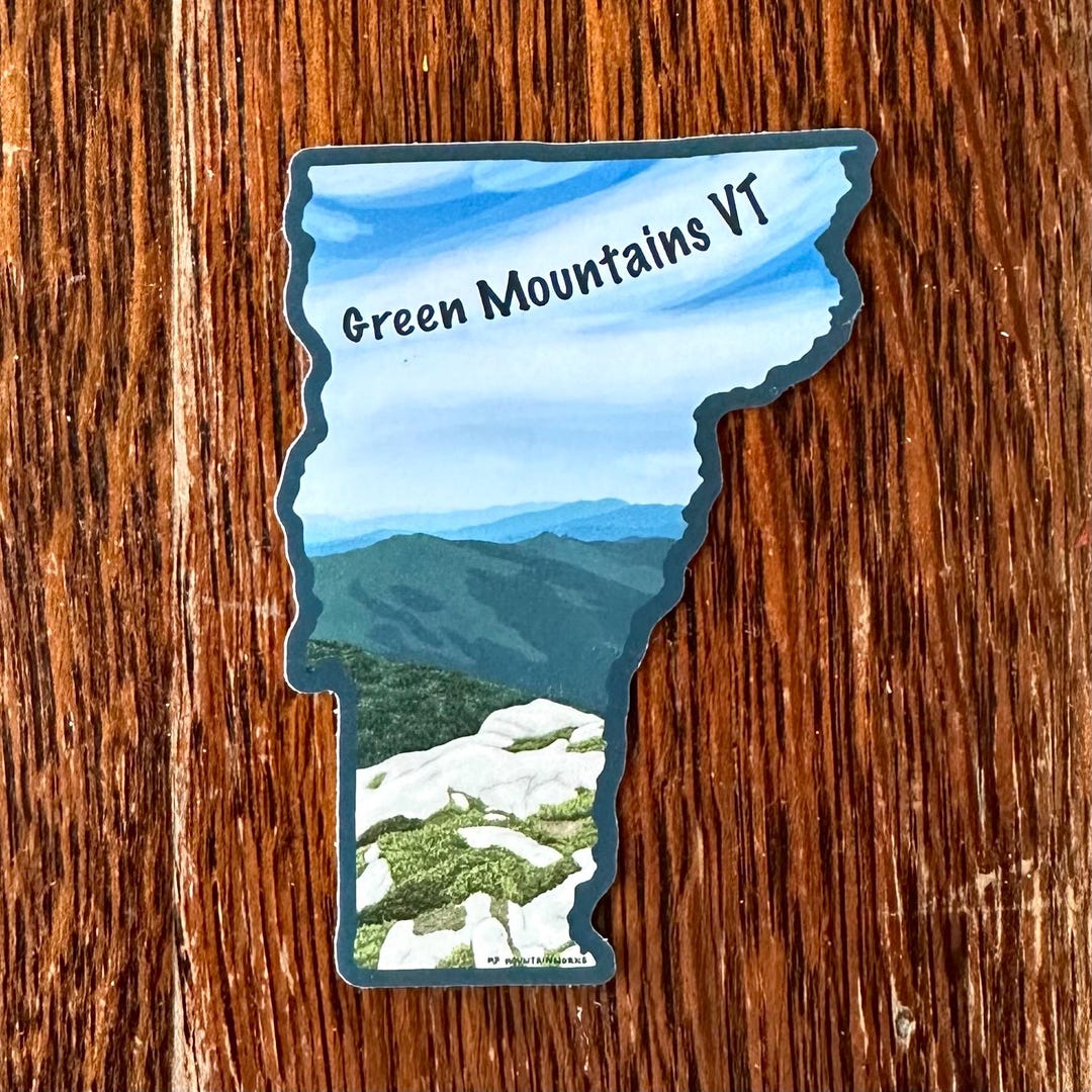Green Mountains Vermont Sticker - Etsy