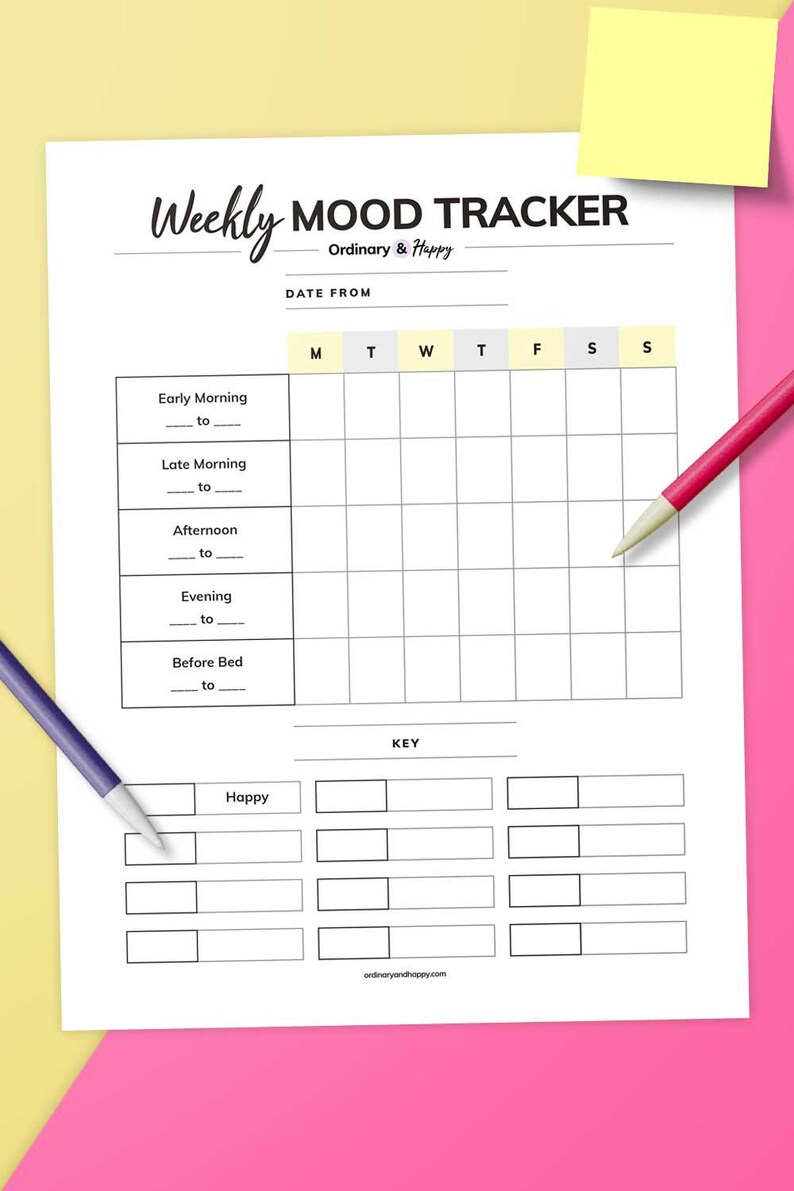 Weekly Mood Tracker Printable - Etsy
