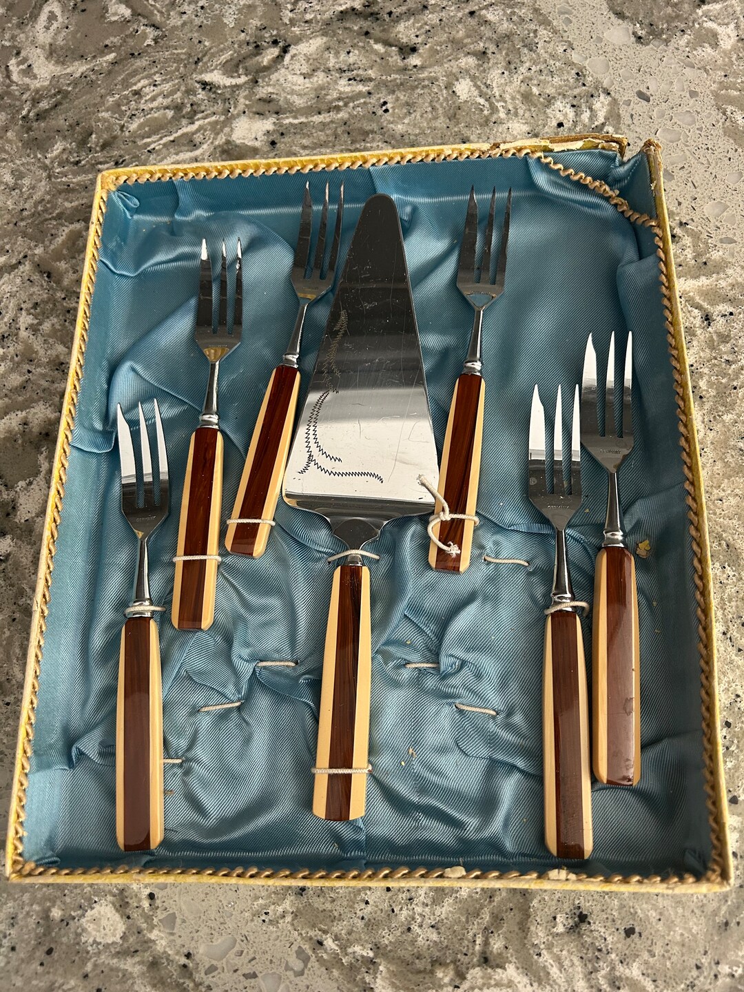 Vintage Rostfrei Solingen Art Deco Desset 6 Forks and 1 Cake Slice ...