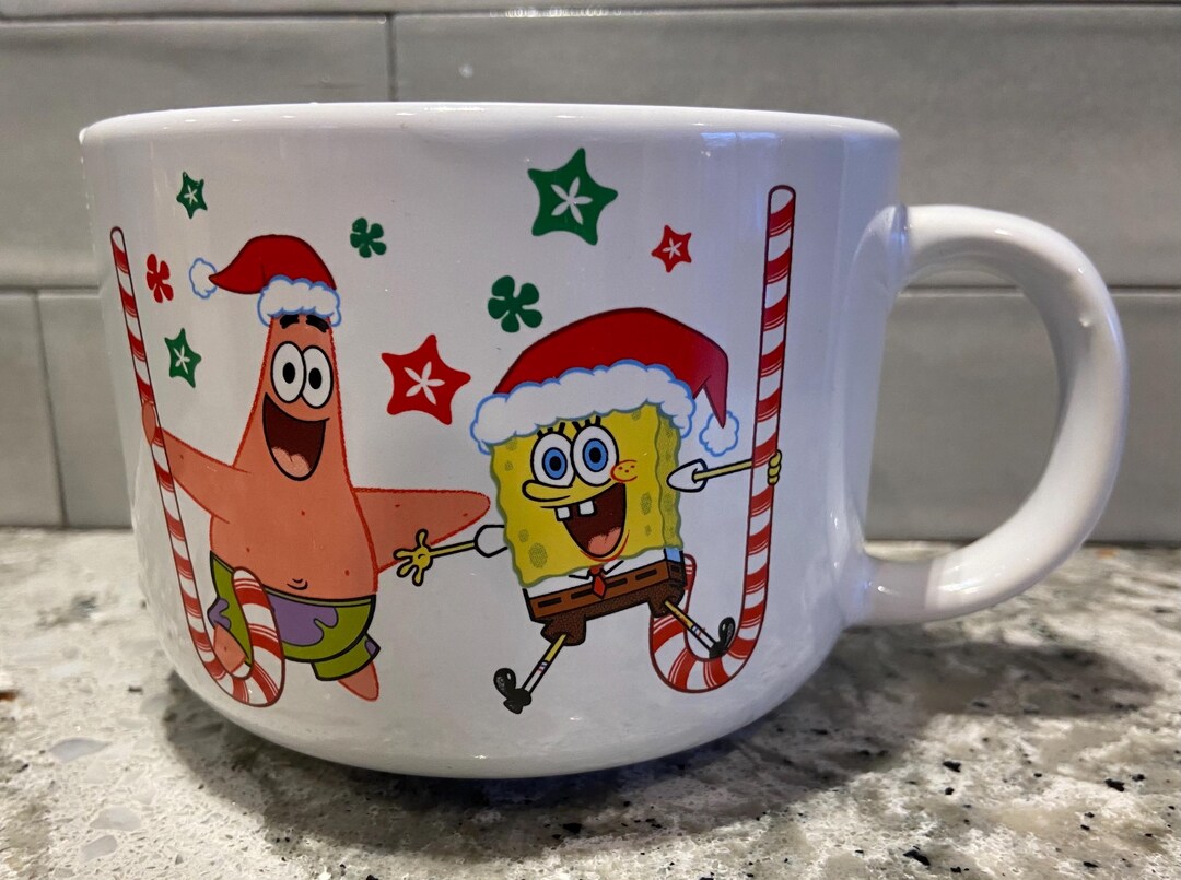 Spongebob & Patrick Candy Cane Mug - Etsy