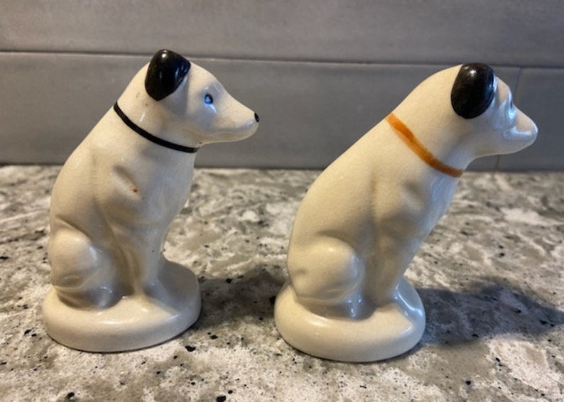 RCA Vintage nipper Salt and Pepper Dogs - Etsy