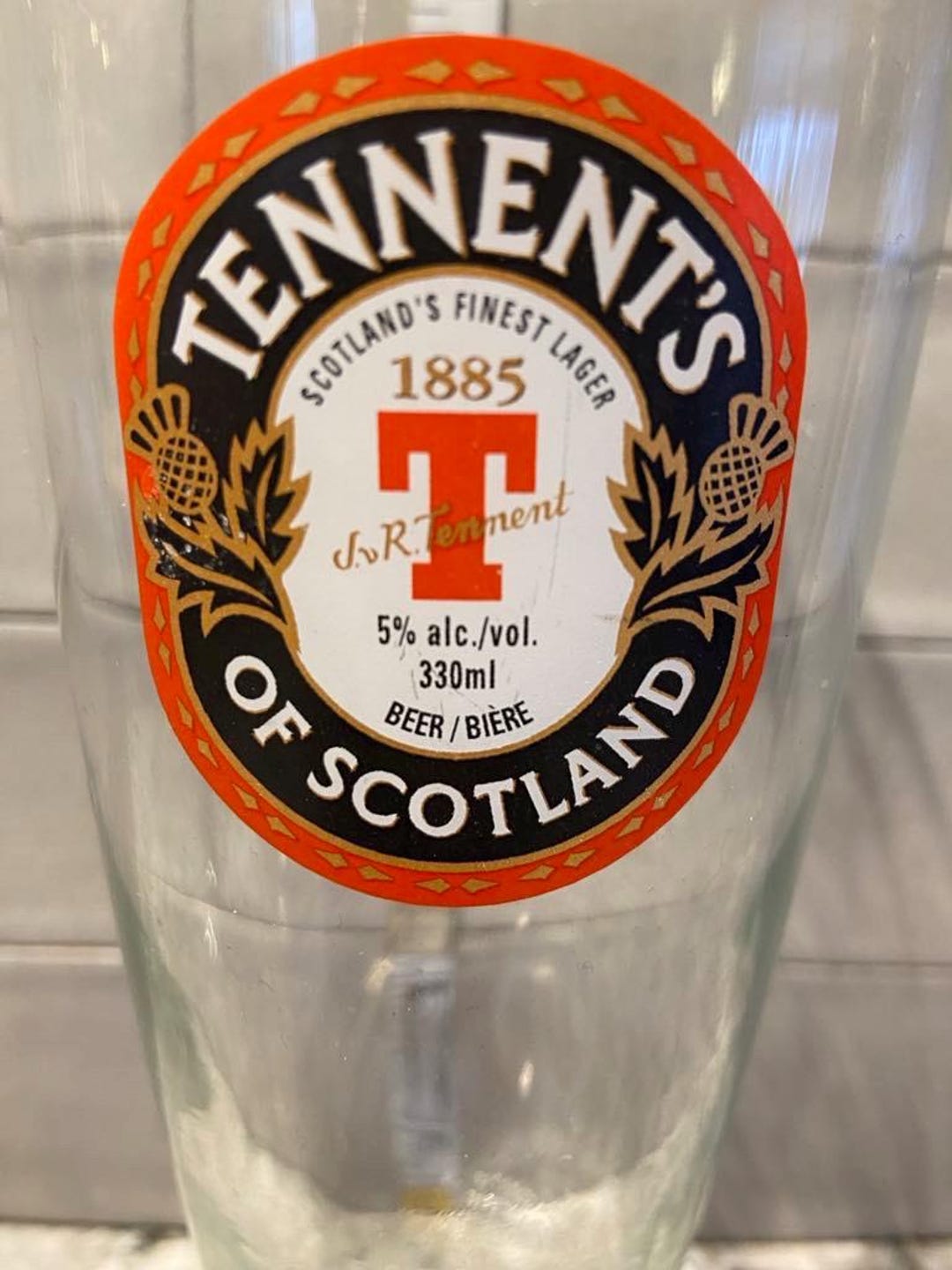 Tennants Lager Pint Glass - Etsy