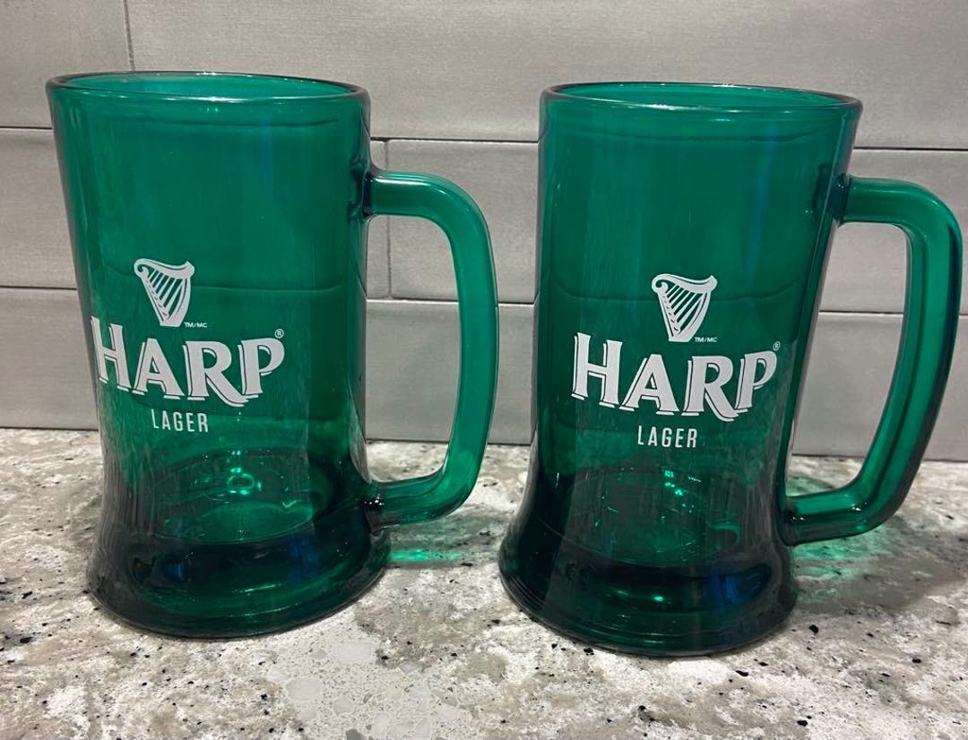 HARP LAGER Emerald Green Pint Mugs - Etsy