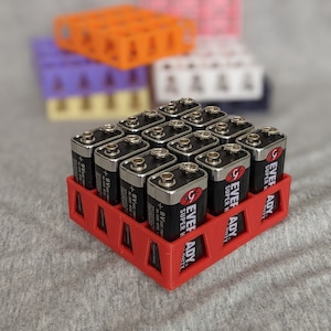 9 Volt Battery Holder / Organizer - 3D Printed - Etsy