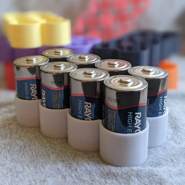 D Cell Battery Storage Box - Etsy