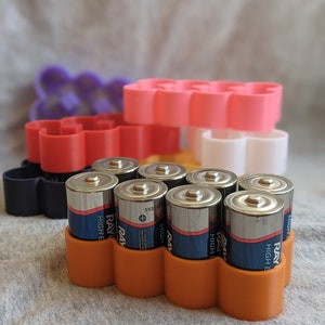 C Battery Holder / Organizer - 3D Printed - Etsy