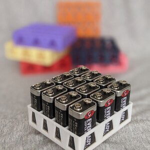 9 Volt Battery Holder / Organizer - 3D Printed - Etsy