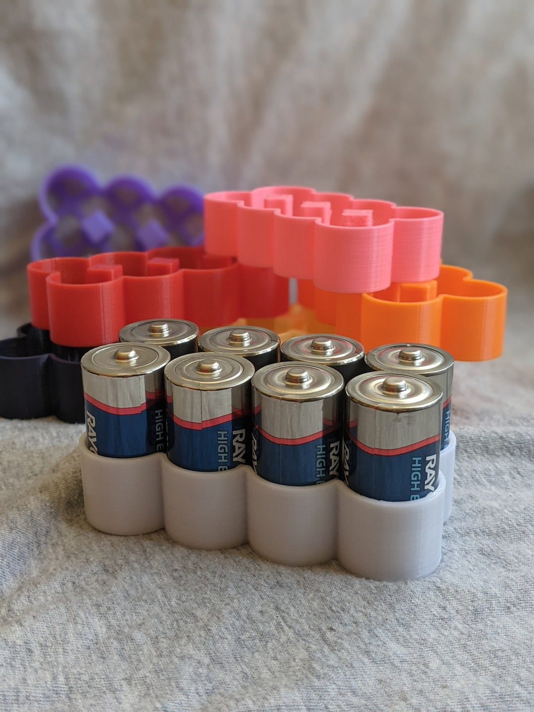 C Battery Holder / Organizer - 3D Printed - Etsy