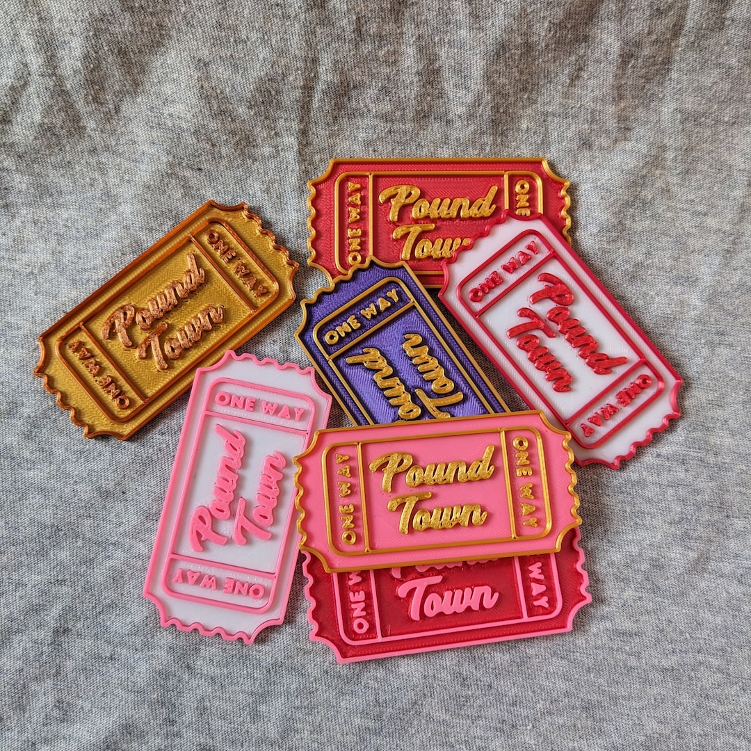 Pound Town Ticket for Him / Her Valentines Gift (style 1) - 3D Printed ...