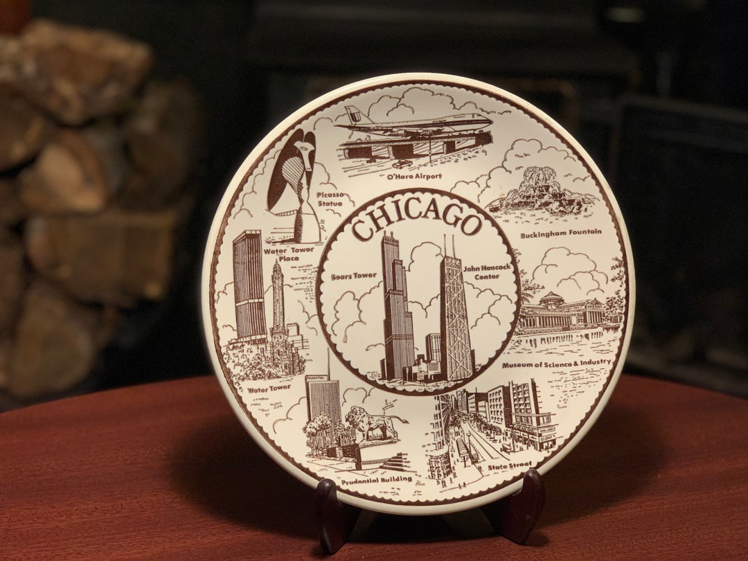 Chicago Fine American Ironstone Decorative State Plate - Etsy