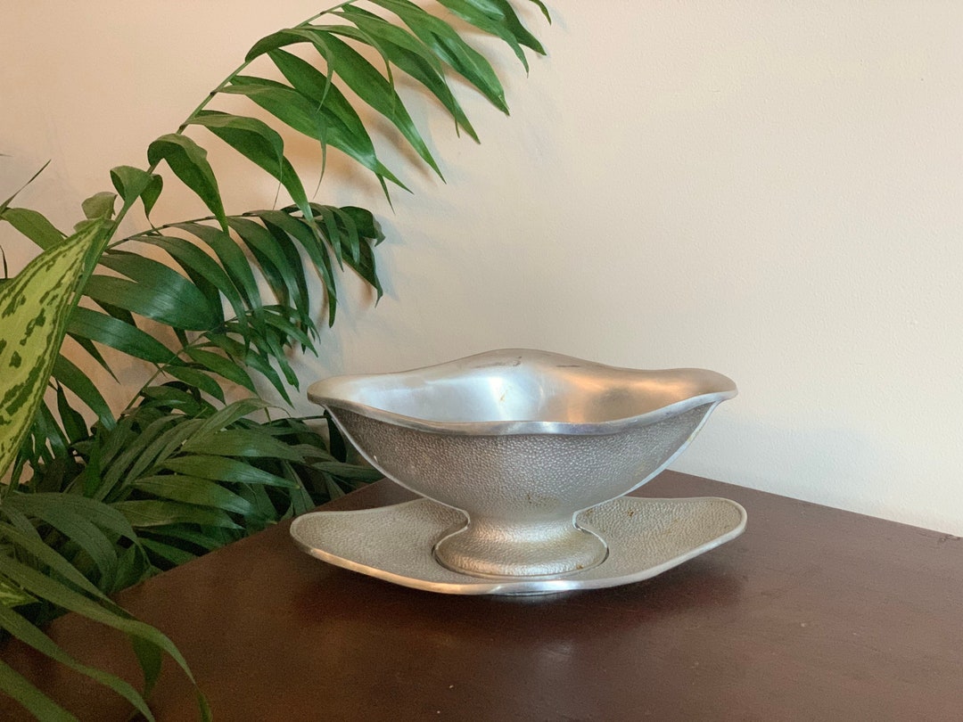 Vintage Collectible Guardian Service Ware Cast Hammered Gravy Boat With ...