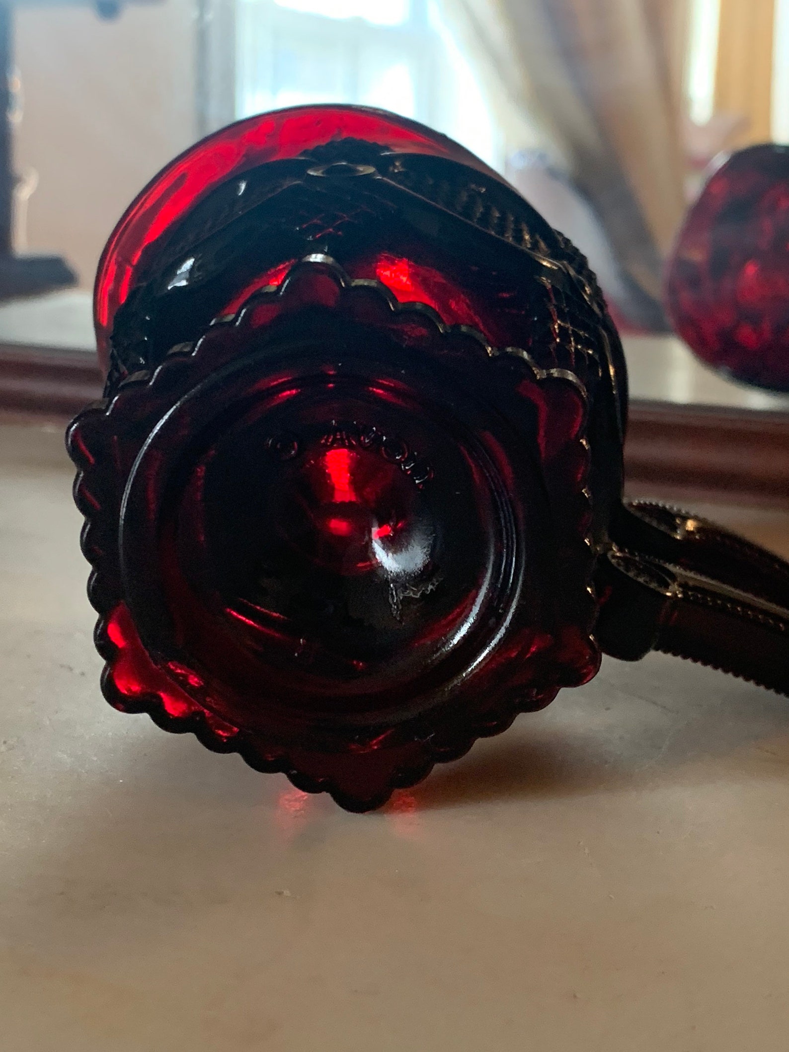 Vintage Avon Red Ruby Creamer 1876 Cape Cod Collection | Etsy