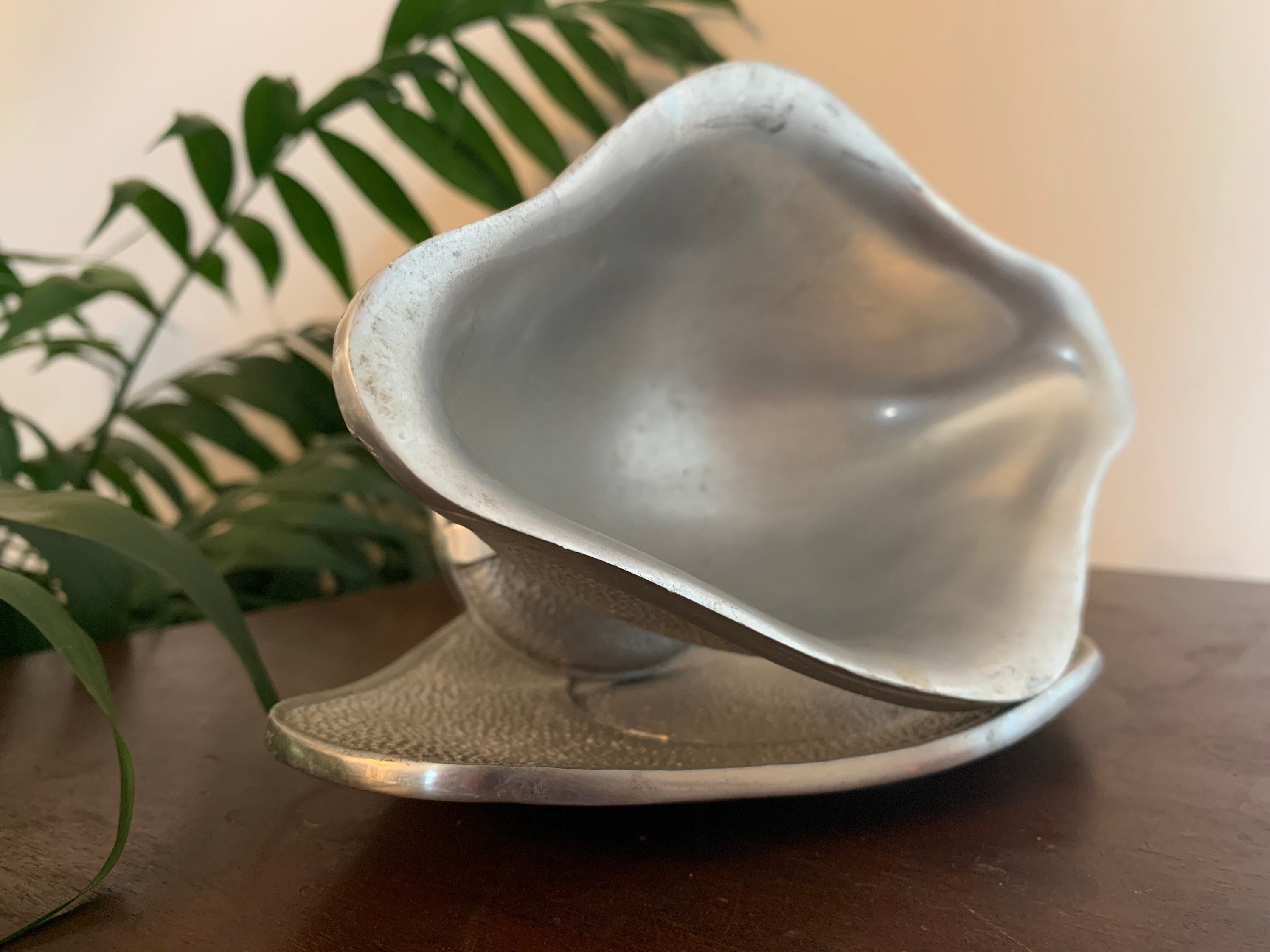 Vintage Collectible Guardian Service Ware Cast Hammered Gravy Boat With ...