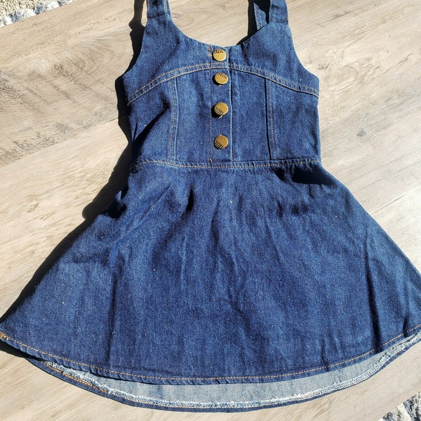 Girls Denim Dress - Etsy