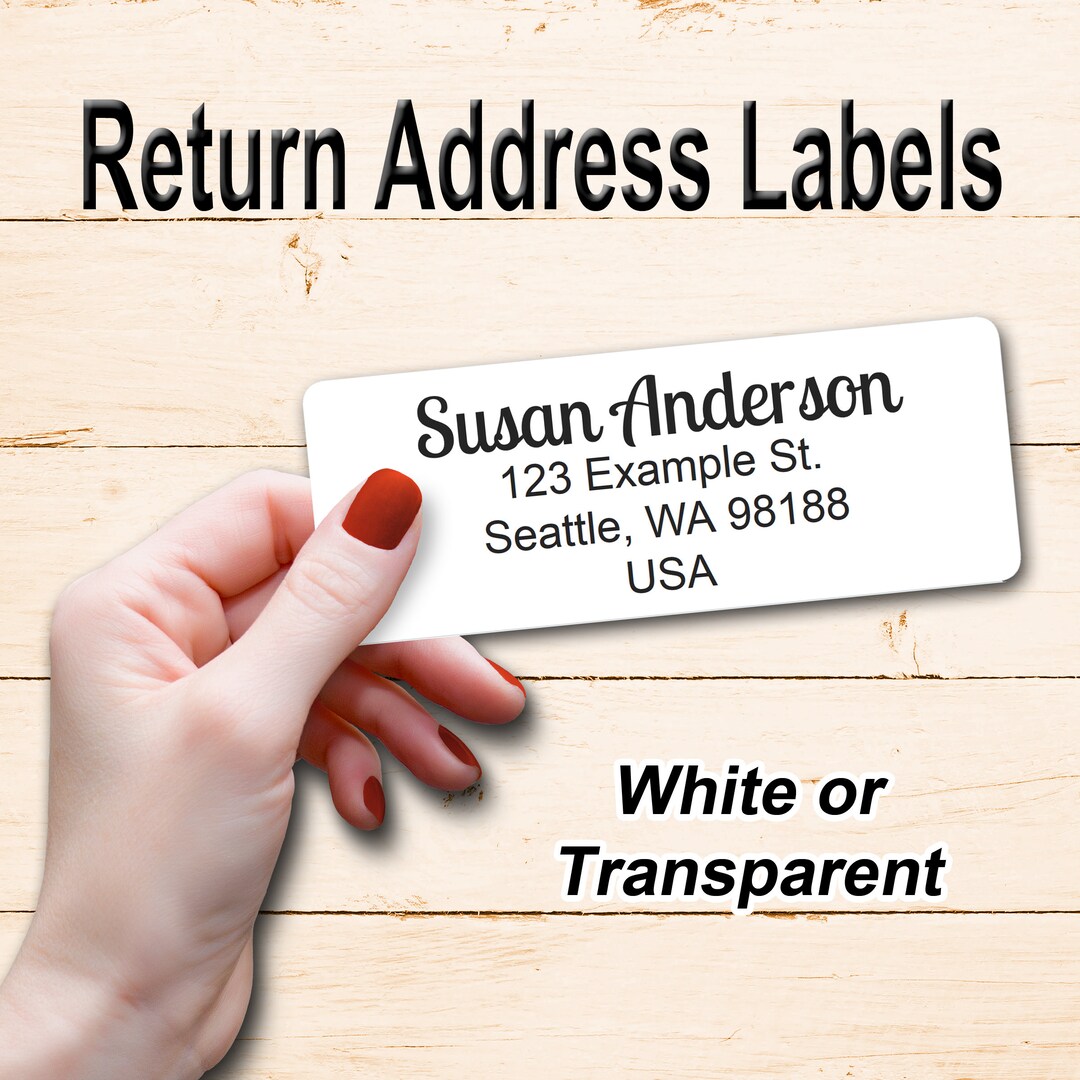 Personalized Return Address Labels: Minimalist Name Stickers - Etsy