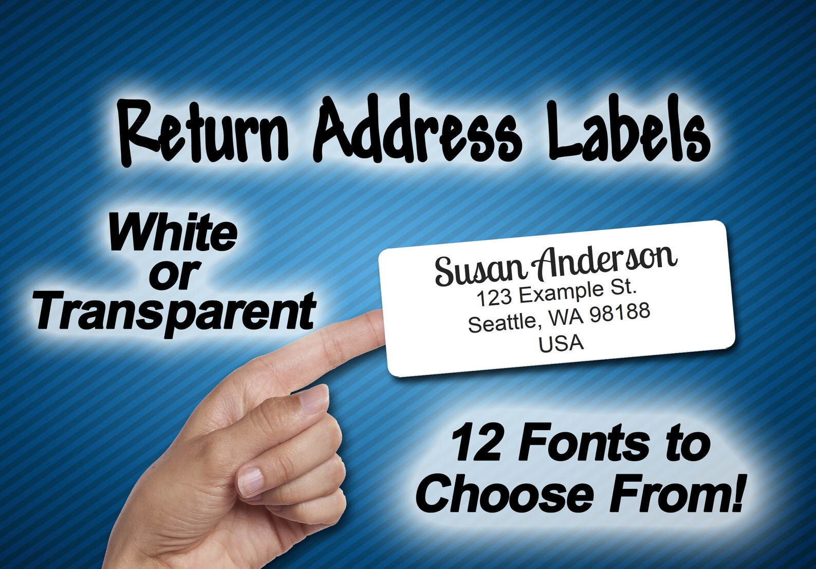 Return Address Labels Personalizedwhite or Transparent - Etsy