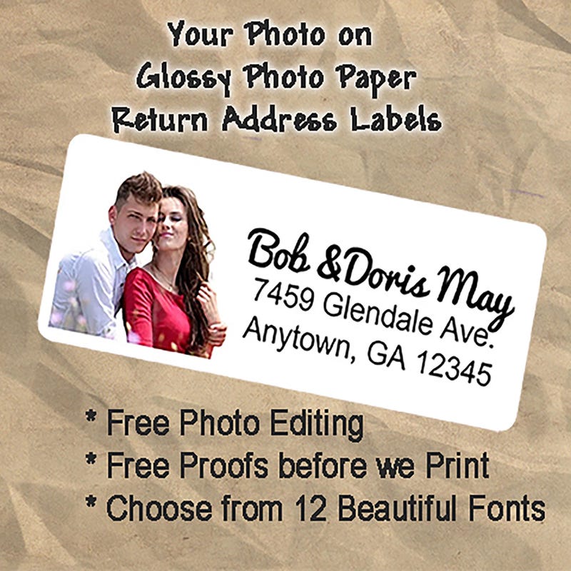 Custom Photo Return Label - Etsy
