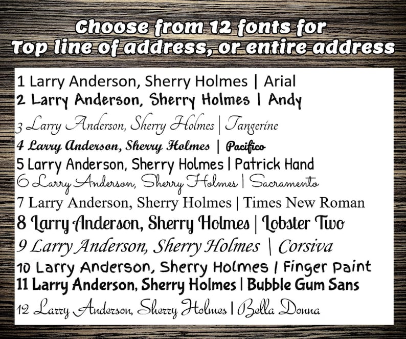 Custom Return Address Labels, Images, 12 Fonts - Etsy