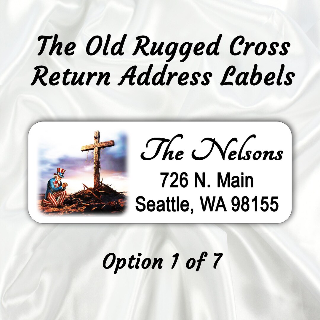 Return Mailing Labels, Jesus and the Cross Themed. Buy 2 Get 1 Free ...