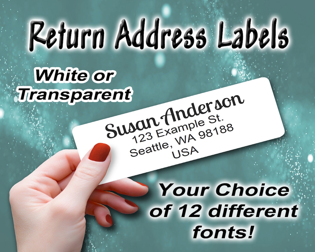 Personalized Return Address Labels, Minimalist Style Return Stickers ...