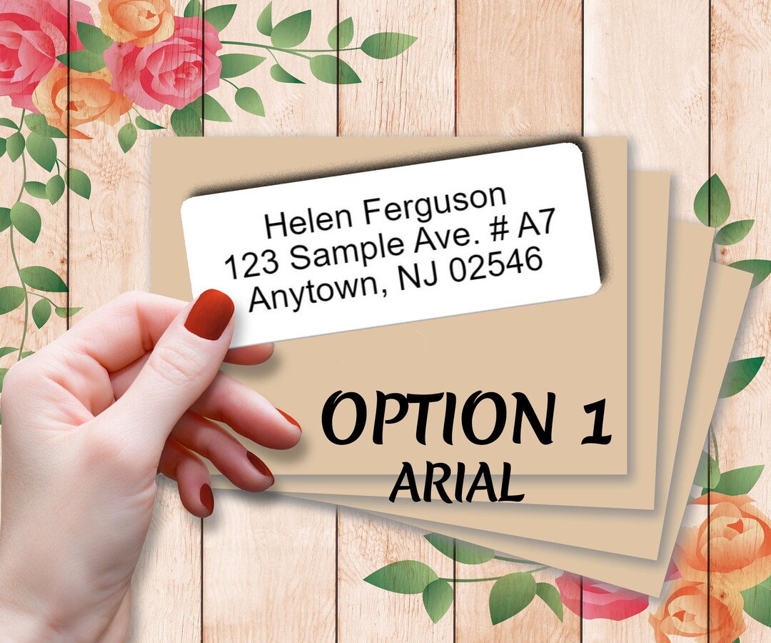 Minimalistic Return Address Labels, Transparent or White Background ...