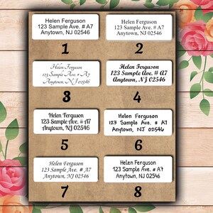 Minimalistic Return Address Labels, Transparent or White Background ...