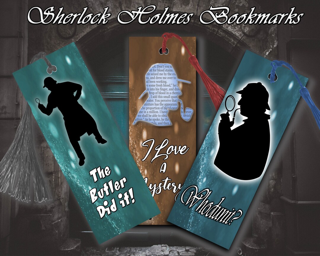 Sherlock Holmes Bookmarks Laminated Bookmarks Handmade for - Etsy