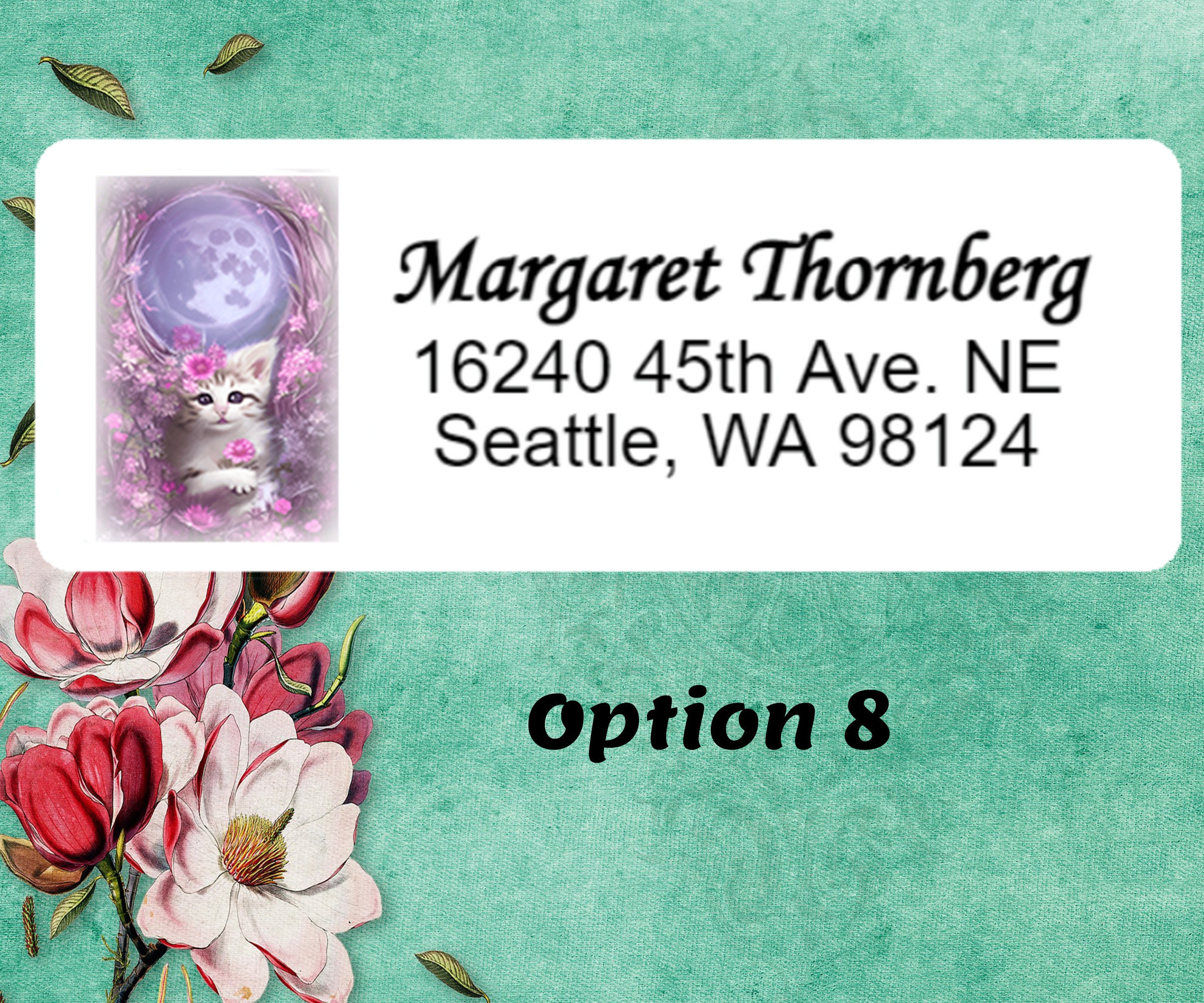 Cat Address Labels Return Mailing Labels Fantasy Design for - Etsy
