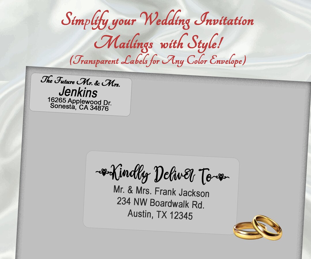 Wedding Guest Labels, Large Size Calligraphy Envelope Addressing. White ...