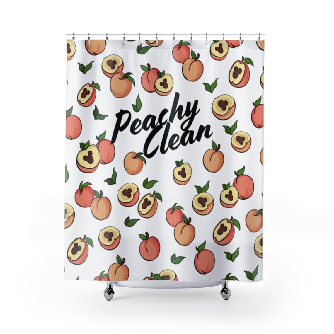 Peachy Clean Shower Curtain Disney Shower Curtain Mickey | Etsy