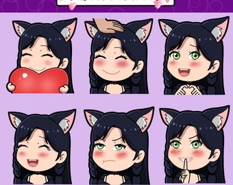 Custom Twitch Stream Emotes and Sub Bit Badges / Cute Chibi Emotes ...