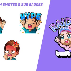 Create Custom Twitch Emotes and Sub Badges - Etsy