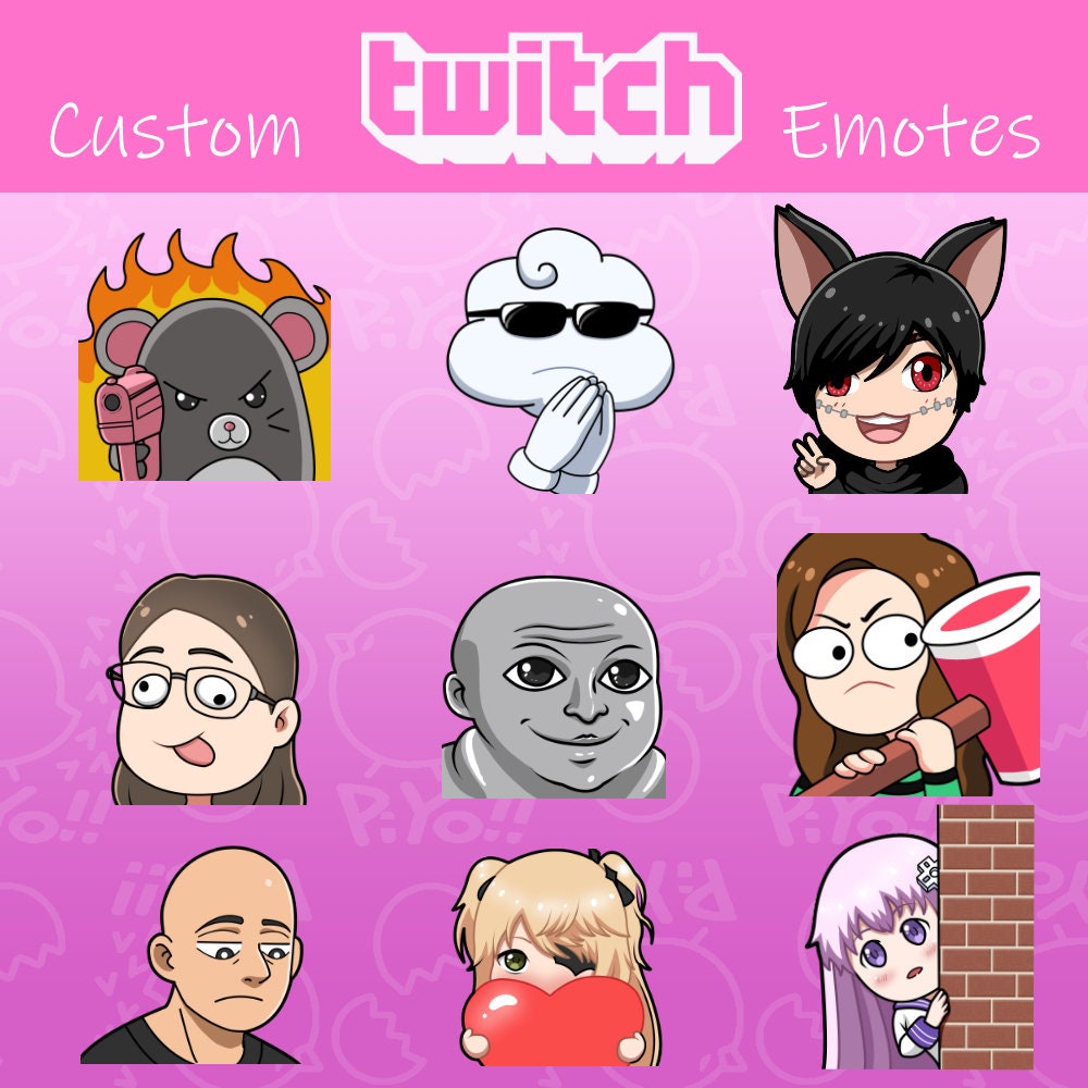 Custom Twitch Emotes Gaming Emotes Drawing Custom Emotes - Etsy