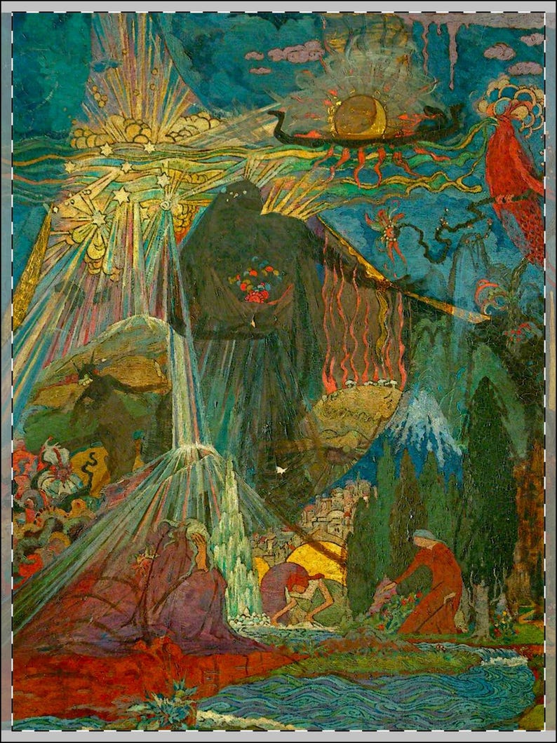 Sidney Herbert Sime 'IMPASSABLE GAP' Semi Glossy Framed Poster, Multi ...