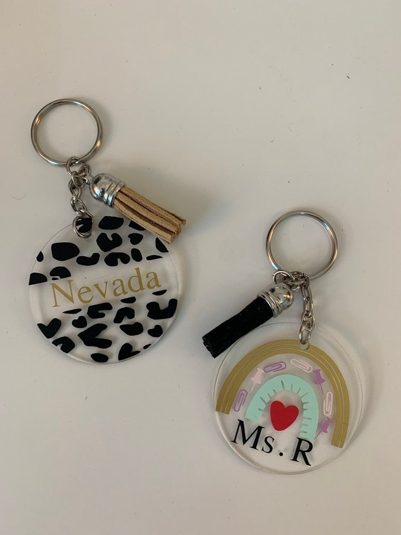 Acrylic Keychains/personalized Keychains/tassel Keychains/ Personalized ...